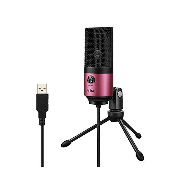 ・ピンク  K669・・Color:ピンク・金属製このUSBコンデンサーマイクは筐体とマイクスタンドも耐久性に優れた合金で作られ、重量感があり、安定性が抜群です！ブラック金属の質感とピンクのカラーと合わせて、高級感が他のマイクに全然負けない...