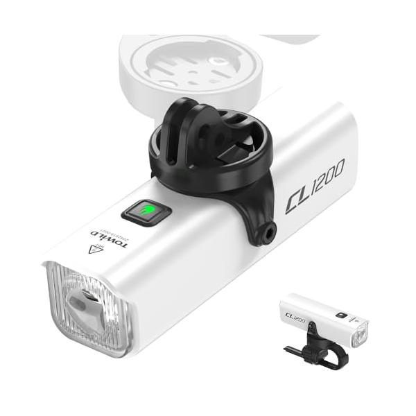 3.CL1200ライト-5000mAh−白（単品）ホワイト/-/-・Style:3.CL1200ライト-5000mAh−白（単品）・高輝度1200ルーメン＆新開発光学レンズ 最新光学技術を採用した防眩カットオフレンズを搭載。明確な照射経界線...