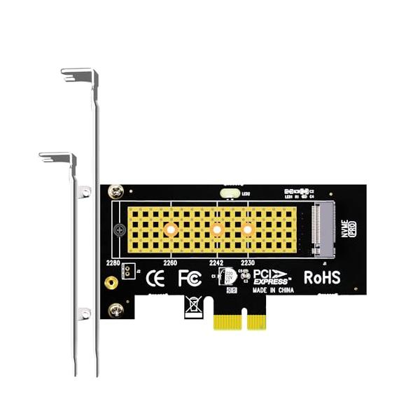 標準-/-/PA09-X1・M.2 NVMe to PCIe X1 拡張カード：マザーボードに1つのPCIe X1スロットをM.2 Key Mスロットに変換することは　このKey MスロットにM.2 NVMe SSDを取り付けることができま...