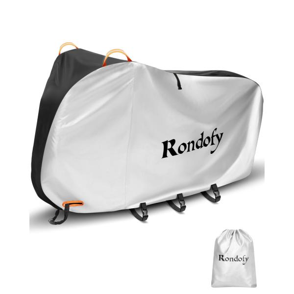 ・シルバー XL Rondofy-1・・Color:シルバー・破れにくい超厚手生地 使い捨てバイクカバーにサヨナラ！厚手な自転車かばーは420D高密度のオックス生地で精密な2本針二重環縫ミシンを採用して、よりも厚くて丈夫で、破れにくい、耐久...