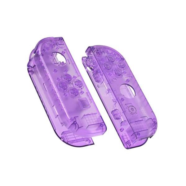 クリアパープル/Joycon Shell and Buttons/CM505・パッケージ個数:1・スイッチジョイコンにフィットするカスタムデザインの替えるハウジング。精密にカットされたケースは元のケースとまったく同じような機能しています。・...