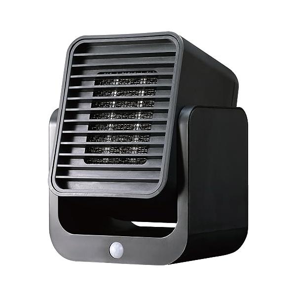 3)人感センサー搭載ブラック/-/SC-CH33BK・Color:ブラック・パッケージ個数:1・コンパクト置き場所に困らないコンパクトなセラミックヒーター。卓上やデスク下の足元、脱衣所・トイレの補助暖房など、限られたスペースでも役立ちます。...