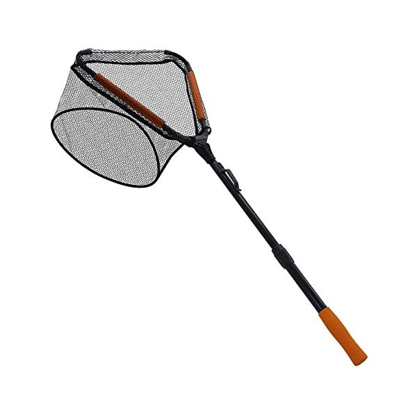 98cm 水に浮くオレンジ・ブラック+イエロー 98cm CW-02-Yellow・・Style:98cm 水に浮くオレンジ・商品仕樣：全長：約96cm 伸縮範囲：約75cm~96cm 仕舞寸法：43cm　網の深さ：32cm ネット素材：ラ...