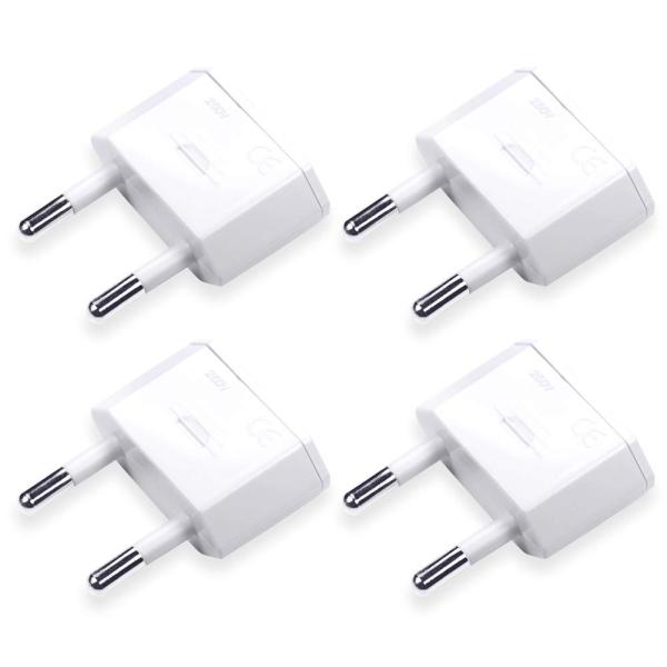 変換プラグ・ホワイト 35*14*41MM 9629・・Color:ホワイトPackageQuantity:4・日本のAタイプをCタイプに変換する事ができます。※日本国内では使用できません。・Cタイプを使用している国：ドイツ、フランス、スペ...