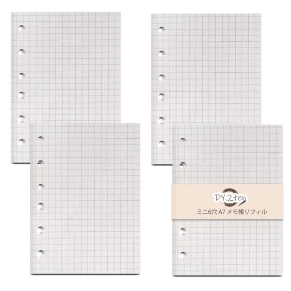 ・方眼タイプ  ・・Color:方眼タイプ・１、お得な180枚セット：サイズ：A7（12.7×8.3cm）6穴; 　仕様：方眼罫　幅：5mm ;　パッケージ内容： A7リフィル*4冊　枚数：4冊*45枚 合わせて180枚360ページ;　経済...