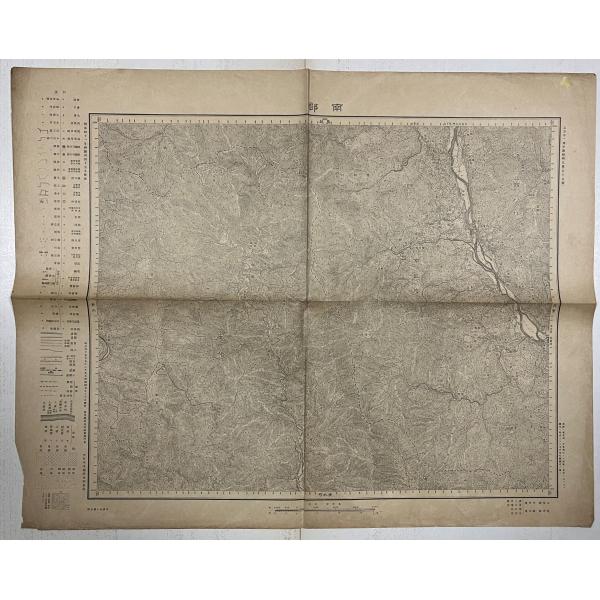 46か×58センチ、ヤケ、端痛、明治45年、大日本帝国陸地測量部発行。