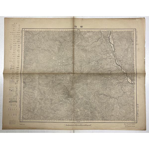 46×58センチ、ヤケ、端痛、明治45年、大日本帝国陸地測量部発行。