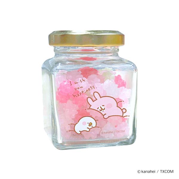 サイズ　：　50×65×50mm材質　　：　ガラス、鉄生産国　：　日本原材料名：グラニュー糖（国内製造）/香料、着色料（赤色3号、黄色4号、青色1号）内容量　：　45ｇ