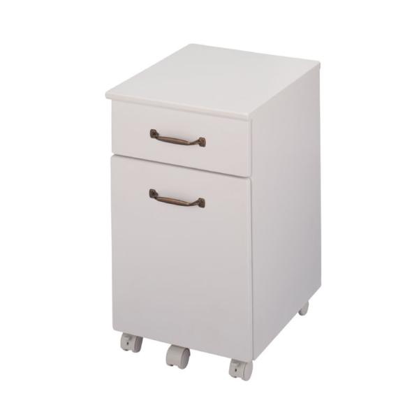 サイズ（mm）高さ575×幅335×奥行400※大小2段の引き出しは道具の収納に便利です。ネイルテーブルの補助ワゴンとしてご利用下さい。