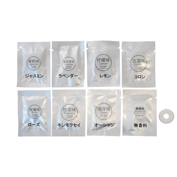 サイズ：直径：約19.5mmx厚さ：約4mm・8種類のLEDプロペラ専用 芳香剤 リフィル香りタイプ：Jasmine（ジャスミン）,Lavender（ラベンダー）,Lemon（レモン）,Cologne(コロン) Rose（ローズ）,Frag...