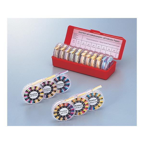 ●<商品詳細参考ページ>外部リンク：https://axel.as-1.co.jp/asone/d/2-345-02/●サイズ：10mm幅×5m巻●pH測定領域：1.0〜4.3●pH測定目盛間隔：0.3●入数：1箱（1巻入）●事...