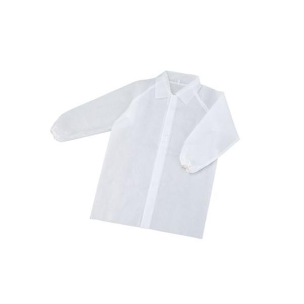 ●<商品詳細参考ページ>外部リンク：https://axel.as-1.co.jp/asone/d/4-1596-02/●サイズ：L●適応身長（cm）：140●入数：1袋（5枚入）●材質：PP不織布●前3箇所　面テープ付き●襟付...