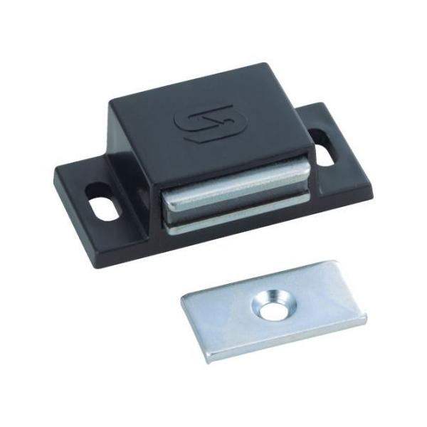 ●<商品詳細参考ページ>外部リンク：https://axel.as-1.co.jp/asone/d/61-2094-04/●色：黒●全長（mm）：40●吸着力（N）：25●受板用推奨ねじ：2.4mm●本体取付穴寸法：3.6×8m...