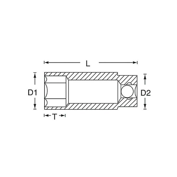 ●<商品詳細参考ページ>外部リンク：https://axel.as-1.co.jp/asone/d/61-4087-23/●事業者向け商品です。●差込角("SQ)：3/8●サイズ(")：5/8●全長(L;mm)：64●先端部外径...