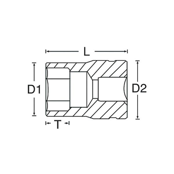 ●<商品詳細参考ページ>外部リンク：https://axel.as-1.co.jp/asone/d/61-4087-36/●事業者向け商品です。●差込角("SQ)：3/4●サイズ(mm)：21●全長(mm)：51●先端部ソケット...