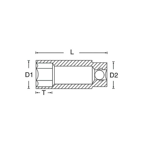 ●<商品詳細参考ページ>外部リンク：https://axel.as-1.co.jp/asone/d/61-4088-79/●事業者向け商品です。●差込角("SQ)：1/2●サイズ(")：5/8●全長(L;mm)：64●先端部外径...