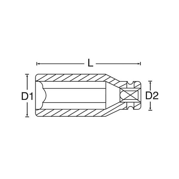 ●<商品詳細参考ページ>外部リンク：https://axel.as-1.co.jp/asone/d/61-4090-71/●事業者向け商品です。●サイズ(mm)：17●差込角(”SQ)：3/8●先端部ソケット外径D1(mm)：2...