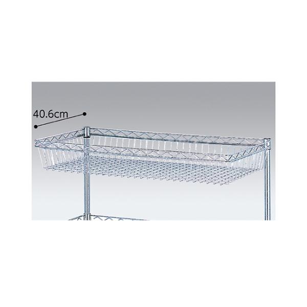 ●<商品詳細参考ページ>外部リンク：https://axel.as-1.co.jp/asone/d/61-7197-91/●事業者向け商品です。●素材：スチール製 クロームメッキ●サイズ：W90.7×D40.6cm カゴの深さ：...