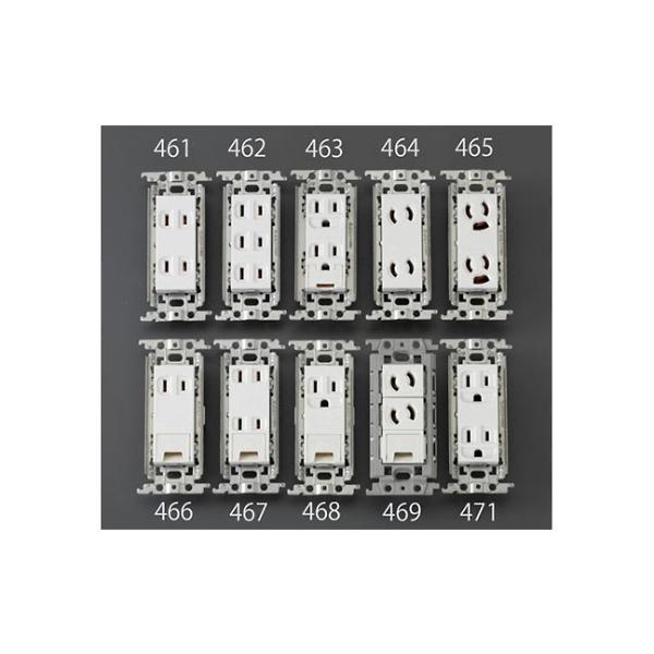 ●<商品詳細参考ページ>外部リンク：https://axel.as-1.co.jp/asone/d/61-8978-09/●定格容量：15A・125V●サイズ：50.1×110mm●コンセント：2P×2個●コード番号：EA940...