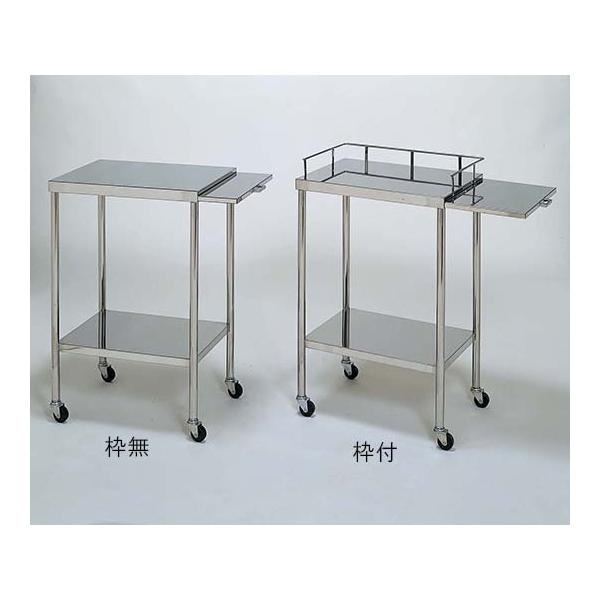 ●<商品詳細参考ページ>外部リンク：https://axel.as-1.co.jp/asone/d/62-2714-48/●サイズ：600×450×800mm●キャスター径：φ50mm●枠付●スライドテーブル付●事業者向け商品です。