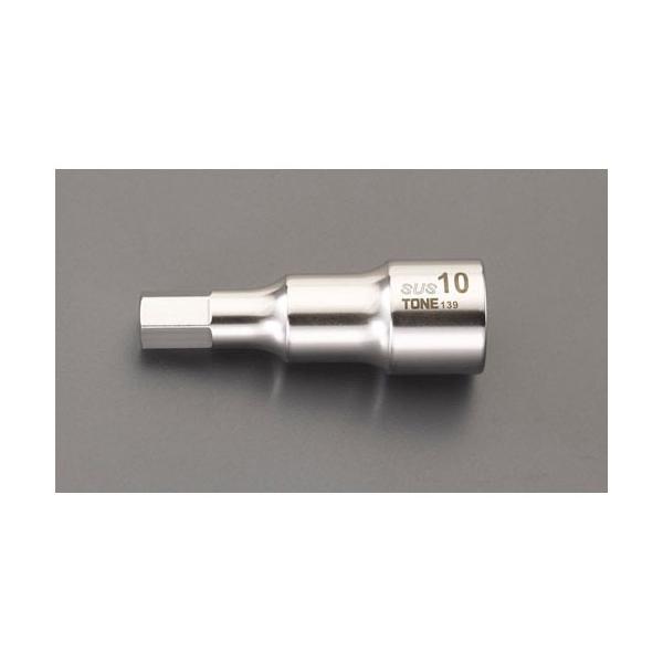 ●<商品詳細参考ページ>外部リンク：https://axel.as-1.co.jp/asone/d/62-9140-58/●差込角：1/2"●対辺：10mm●全長：65mm●材質：ステンレス●事業者向け商品です。