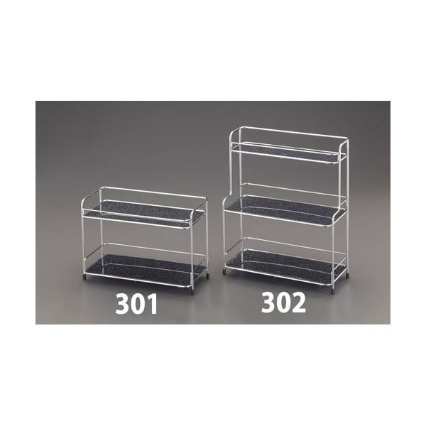 ●<商品詳細参考ページ>外部リンク：https://axel.as-1.co.jp/asone/d/62-9180-71/●耐荷重：2kg(1段あたり)●材質：本体：スチール(クロムメッキ)、棚板：AS樹脂●収納高さ：下段：13...
