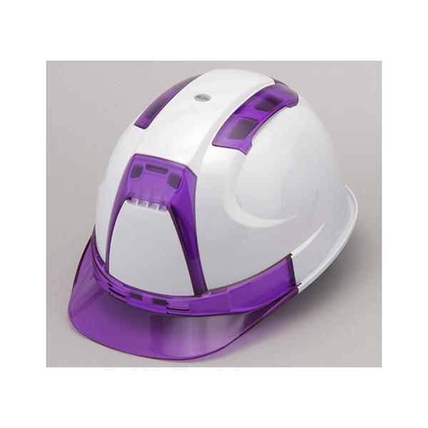●<商品詳細参考ページ>外部リンク：https://axel.as-1.co.jp/asone/d/62-9825-66/●帽体色：白●ひさし・通気孔カバーの色：ヴァイオレット●通気孔付き●スチロールライナー入り●帽体材質：AB...