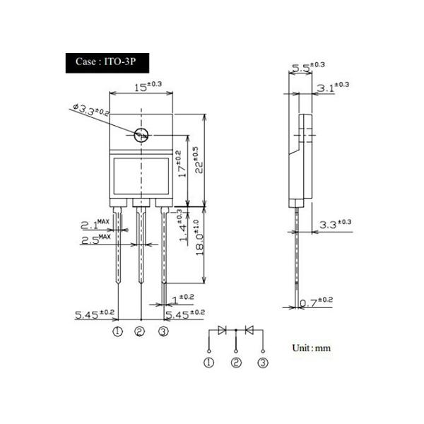 ●<商品詳細参考ページ>外部リンク：https://axel.as-1.co.jp/asone/d/63-3037-08/●事業者向け商品です。●Vrm90V●Io20A●カソードコモン
