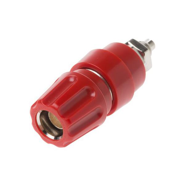 ●<商品詳細参考ページ>外部リンク：https://axel.as-1.co.jp/asone/d/63-4652-31/●事業者向け商品です。●入数：1個●色：赤●穴径：4mm●許容電流値：63A●スレッドサイズ：M6×0.7...