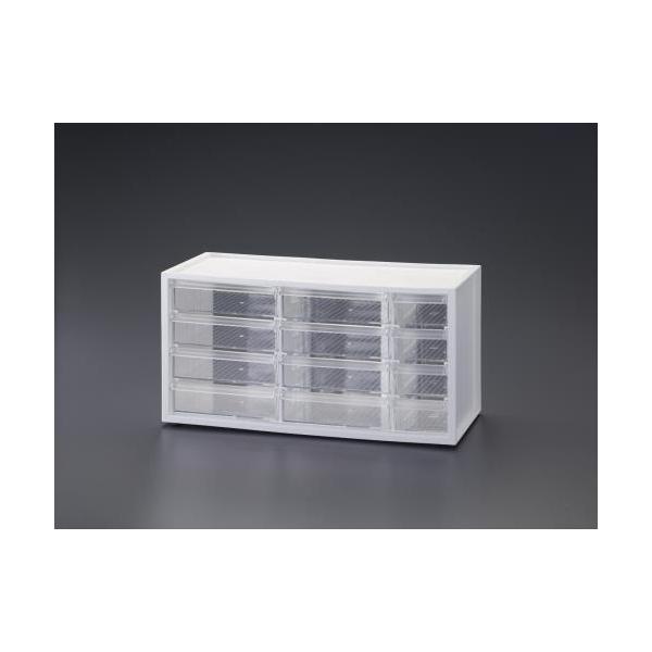 ●<商品詳細参考ページ>外部リンク：https://axel.as-1.co.jp/asone/d/64-2288-85/●サイズ（W×D×H）mm：378×154×189●引出し：4段×3列　（大×8個、小×4個）●引出しサイ...