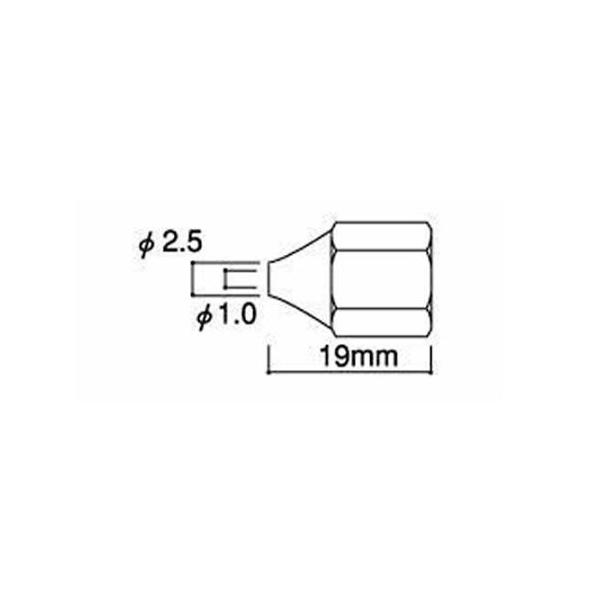 ●<商品詳細参考ページ>外部リンク：https://axel.as-1.co.jp/asone/d/65-2113-53/●事業者向け商品です。●[EA305HF-2用]ノズル●サイズ：φ1.0×19mm