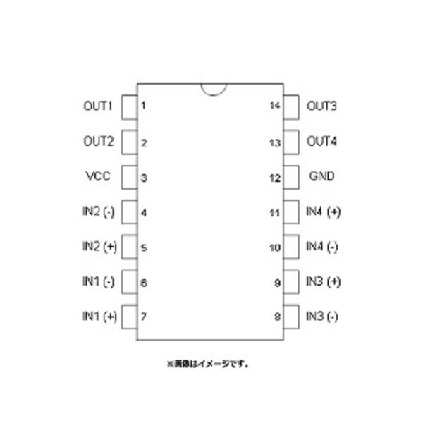 ●<商品詳細参考ページ>外部リンク：https://axel.as-1.co.jp/asone/d/67-0354-89/●事業者向け商品です。●回路数：4●Vcc：40V●動作温度：-40℃〜85℃（TA）●パッケージ：14-SOP
