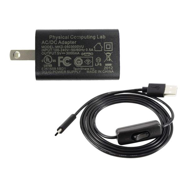 ●<商品詳細参考ページ>外部リンク：https://axel.as-1.co.jp/asone/d/67-0382-99/●事業者向け商品です。●【セット内容】●AC電源アダプター（5V/3A）●スイッチ付きUSB Type-C...