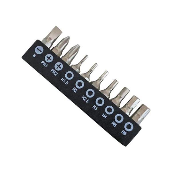 ●<商品詳細参考ページ>外部リンク：https://axel.as-1.co.jp/asone/d/67-2233-26/●事業者向け商品です。●差込角（mm）：6．35●セット内容：＋1，　＋2，　−6，　H1．5，　H2，　...