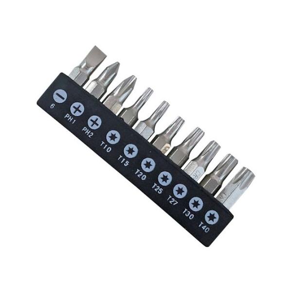 ●<商品詳細参考ページ>外部リンク：https://axel.as-1.co.jp/asone/d/67-2233-34/●事業者向け商品です。●差込角（mm）：6．35●セット内容：＋1，　＋2，　−6，　T10，　T15，　...