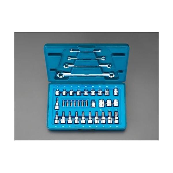 ●<商品詳細参考ページ>外部リンク：https://axel.as-1.co.jp/asone/d/78-0361-12/●＜セット内容＞：35点●差込角：3/8"●トルクスソケット：E4・5・6・7・8・10・11・12・14...