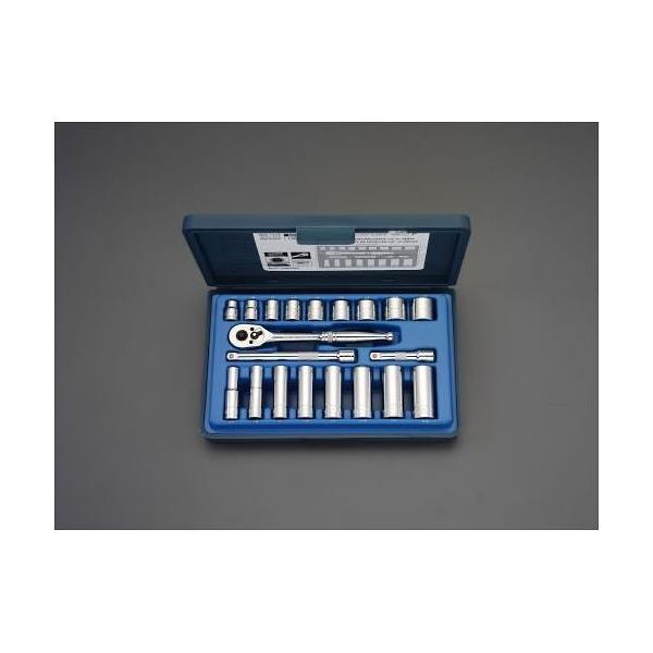 ●<商品詳細参考ページ>外部リンク：https://axel.as-1.co.jp/asone/d/78-1115-40/●セット内容20点●差込角：3/8"●ソケット（6角）：3/8"・7/16"・1/2"・9/16"・5/8...