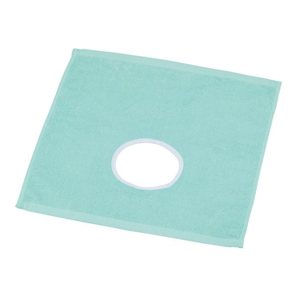 ●<商品詳細参考ページ>外部リンク：https://axel.as-1.co.jp/asone/d/8-379-01/●事業者向け商品です。●色：アイスグリーン●サイズ（mm）：340×340●材質：綿100％●穴サイズ：約85...