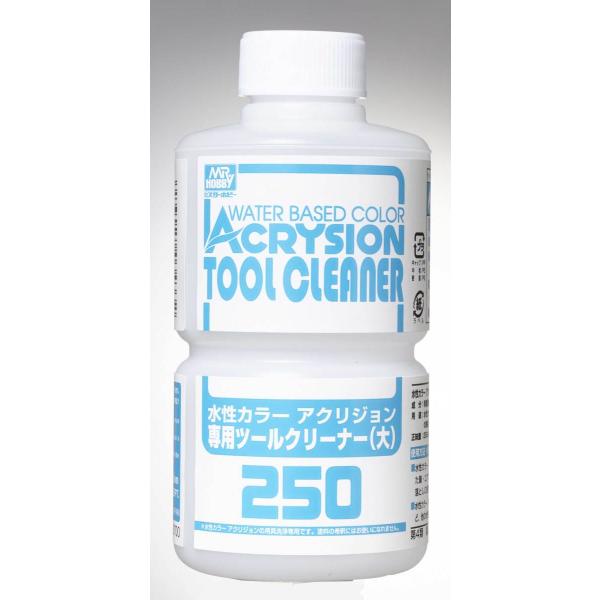 アクリジョン専用の洗浄用ツールクリーナーです。乾燥したアクリジョンの塗膜を除去したり、効率よくアクリジョンを洗浄したい際にご使用ください。（注）ツールクリーナーは第4類第2石油類です。使用時は換気にご注意下さい。また、専用ツールクリーナーで...