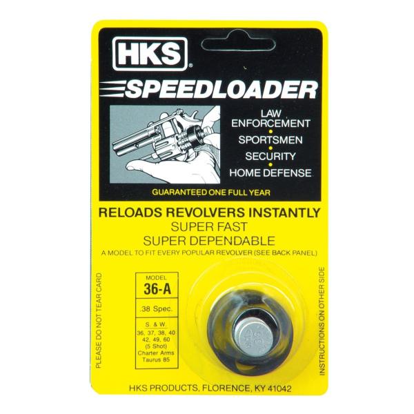 ※輸入品のため、流通時（輸入業者→問屋→当店）に紙製台紙のしわ、傷が発生いたします。メーカー名：エイチケーエス商品名称：スピードローダー生産国名：アメリカ36A：M36UPC:088652000364