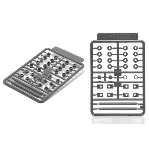 ■PC-04 プラサポ1（4mmポリキャップ用）■この製品はウェーブ製“PCシリーズ”と組み合わせて使用します。別途PCシリーズをお買い求めください。■製品コード：OP-423キャラクターモデルの可動部や部品の付け替え部分などに役立つポリキ...