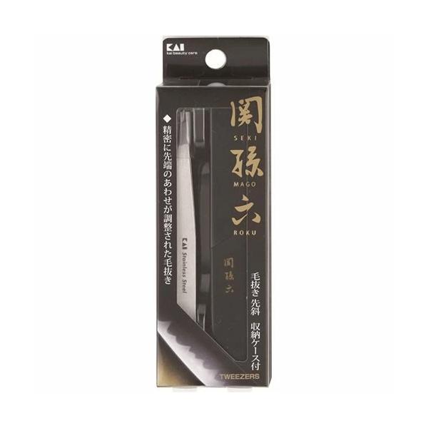精密に先端の合わせが調整された先斜めタイプの毛抜きです。■貝印 KAI HC1806 関孫六 毛抜き 先斜 先斜め 毛抜き ツイーザー ピンセット 眉毛ケア ムダ毛ケア 眉毛のお手入れ ムダ毛処理 身だしなみ エチケット用品 ネイルケア ビ...