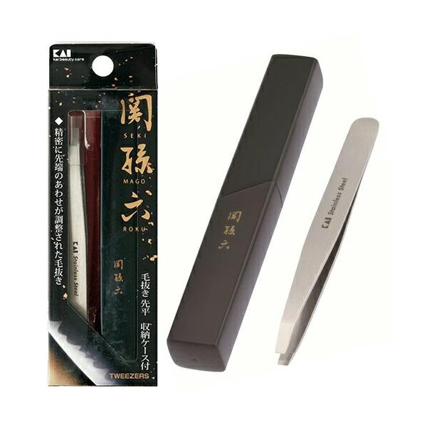 精密に先端の合わせが調整された先平タイプの毛抜きです。■貝印 関孫六 毛抜き 先平 シルバー 先平タイプ