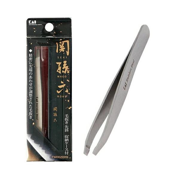 精密に先端の合わせが調整された先斜めタイプの毛抜きです。■貝印 関孫六 毛抜き 先斜 毛抜き 毛ぬき ツイーザー ピンセット 先斜 斜めタイプ 斜め毛抜き 精密毛抜き 眉毛 眉毛ケア ムダ毛処理 産毛処理 ヒゲ処理 フェイスケア グルーミン...