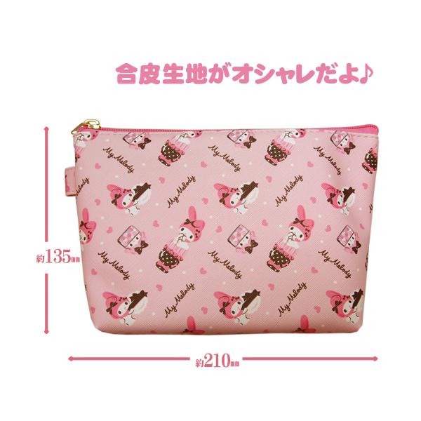 【送料について】送料別（宅配便）。「ゆうパック」、「エコ配」のいずれかとなります。★配送会社及び配送日時の指定は承れません。・サンリオの人気キャラクター「マイメロディ」の船型ポーチです。・小物類やコスメがたっぷり入ります。・合皮生地なので濡...