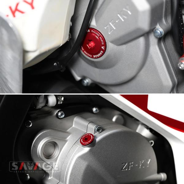 商品名： オイルフィラーキャップ&amp;クランクケースカバーキャップセットメーカー： SAVAGE適合：KOVE 450 Rally 2023-2024数量：2個1セット材質：6061 T6アルミニウム発送：メーカー直送Aljuniedは...