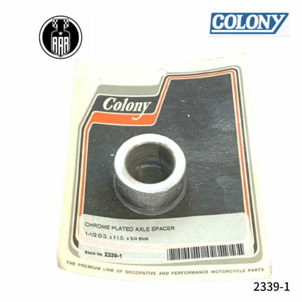 オーダー ナンバー：2239-1OEM HD Number：NEW HD Number：2239-1 Colony コロニー クロームメッキ アクスル スペーサー ハーレーダビッドソン 1-1/2 O.D. x 1 I.D. x 3/4CH...