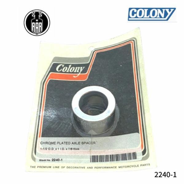 オーダー ナンバー：2240-1OEM HD Number：NEW HD Number：2240-1 Colony コロニー クロームメッキ アクスル スペーサー  ハーレーダビッドソン 1-1/2" OD x 1" ID x 7/8" t...