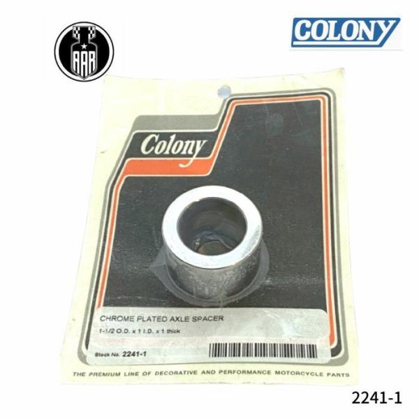 オーダー ナンバー：2241-1OEM HD Number：NEW HD Number：2241-1 Colony コロニー クロームメッキ アクスル スペーサー ハーレーダビッドソン 1-1/2" OD x 1" ID x 1" thic...