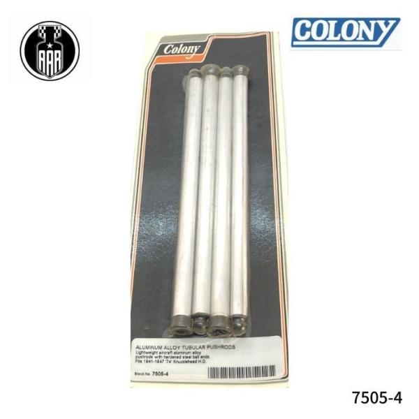 オーダー ナンバー：7505-4OEM HD Number：NEW HD Number：7505-4 Colony コロニー アルミニウム チューブラー プッシュロッド ハーレーダビッドソン 1941-47年 74 モデル ナックルヘッドA...